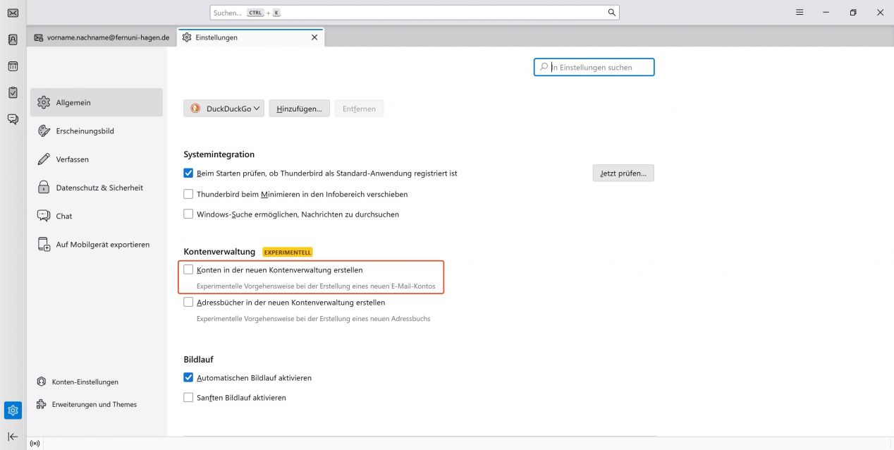 Thunderbird Exchange Postfach einbinden – Helpdesk