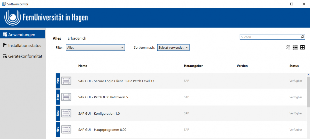 SAP GUI – Helpdesk
