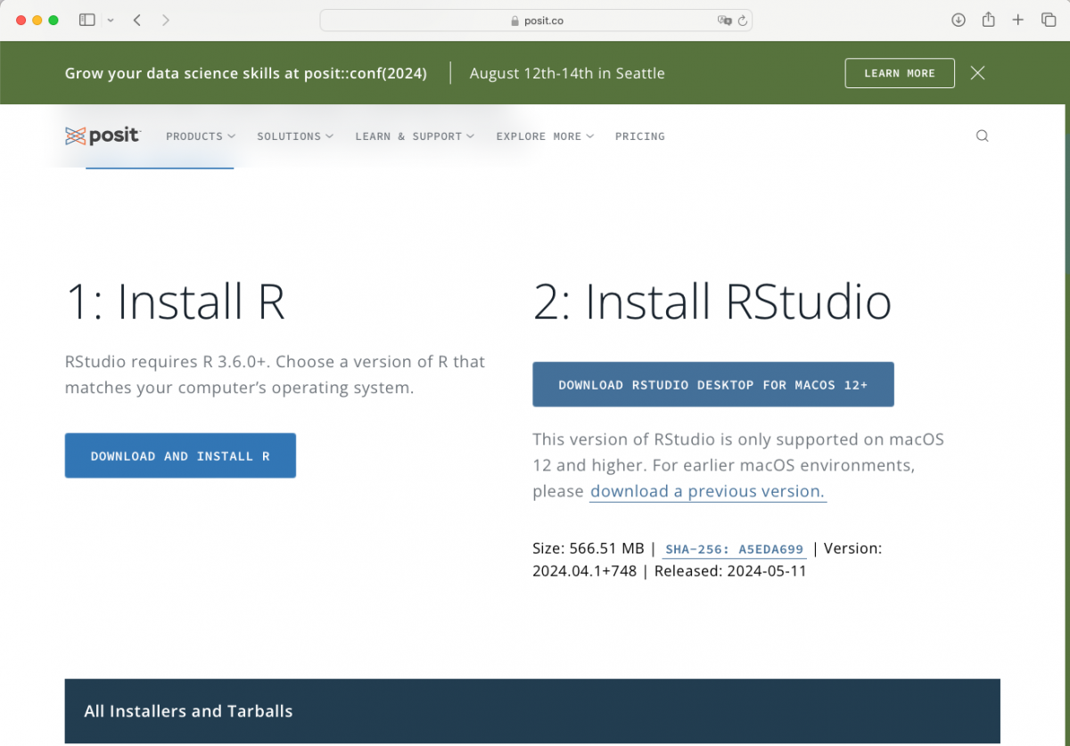 Installation von R und RStudio unter MacOS – Helpdesk