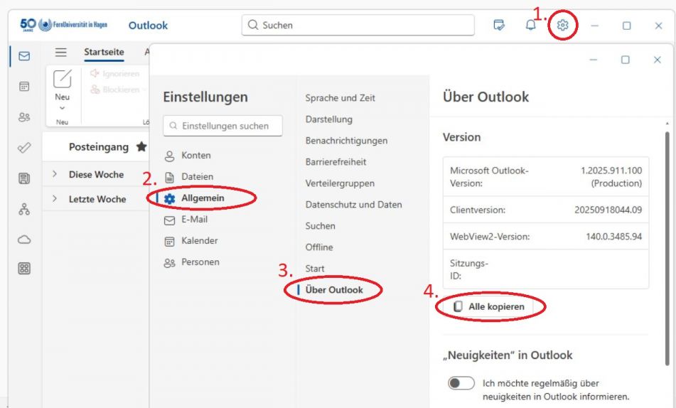 Outlook Version ermitteln – Helpdesk