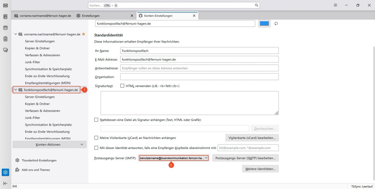 Thunderbird Exchange Postfach einbinden – Helpdesk
