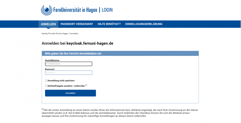 studyPORT: Login – Helpdesk
