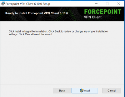 VPN Client (Forcepoint) – Helpdesk