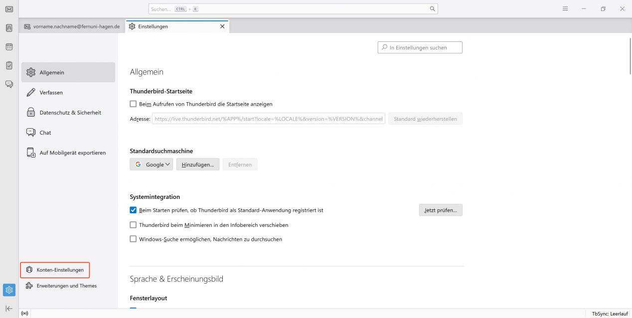 Thunderbird Exchange Postfach einbinden – Helpdesk