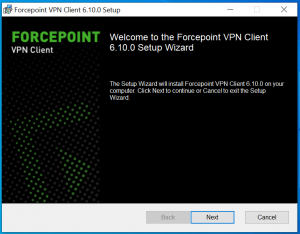 VPN Client (Forcepoint) – Helpdesk